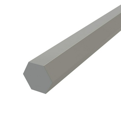 MyVink - PVC-U Hexagonal Rod Extruded Grey RAL 7011 25x2000 mm