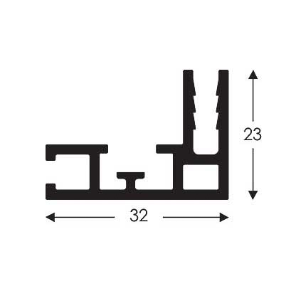 MyVink - Comhan T-Flex 32/1 LP tension profile Aluminium Anodised 6100 ...