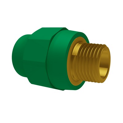 MyVink - B*R PP-RCT / Brass Green Adaptor coupling with brass insert (M ...