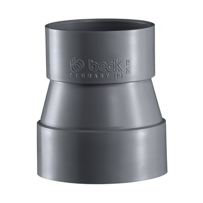 MyVink - PVC-U Concentrisch verloopstuk Grijs RAL 7011 Enkelwandig ...